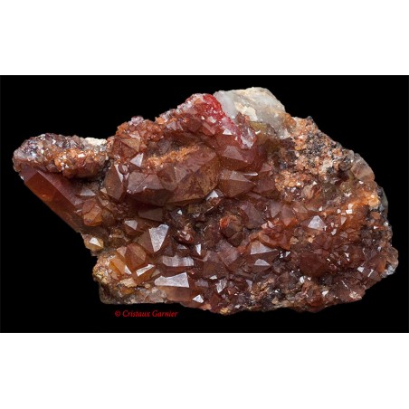 Quartz rouge (hématoide) du Maroc